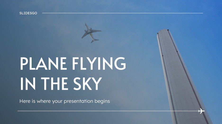 Free templates about airplanes for Google Slides and PowerPoint