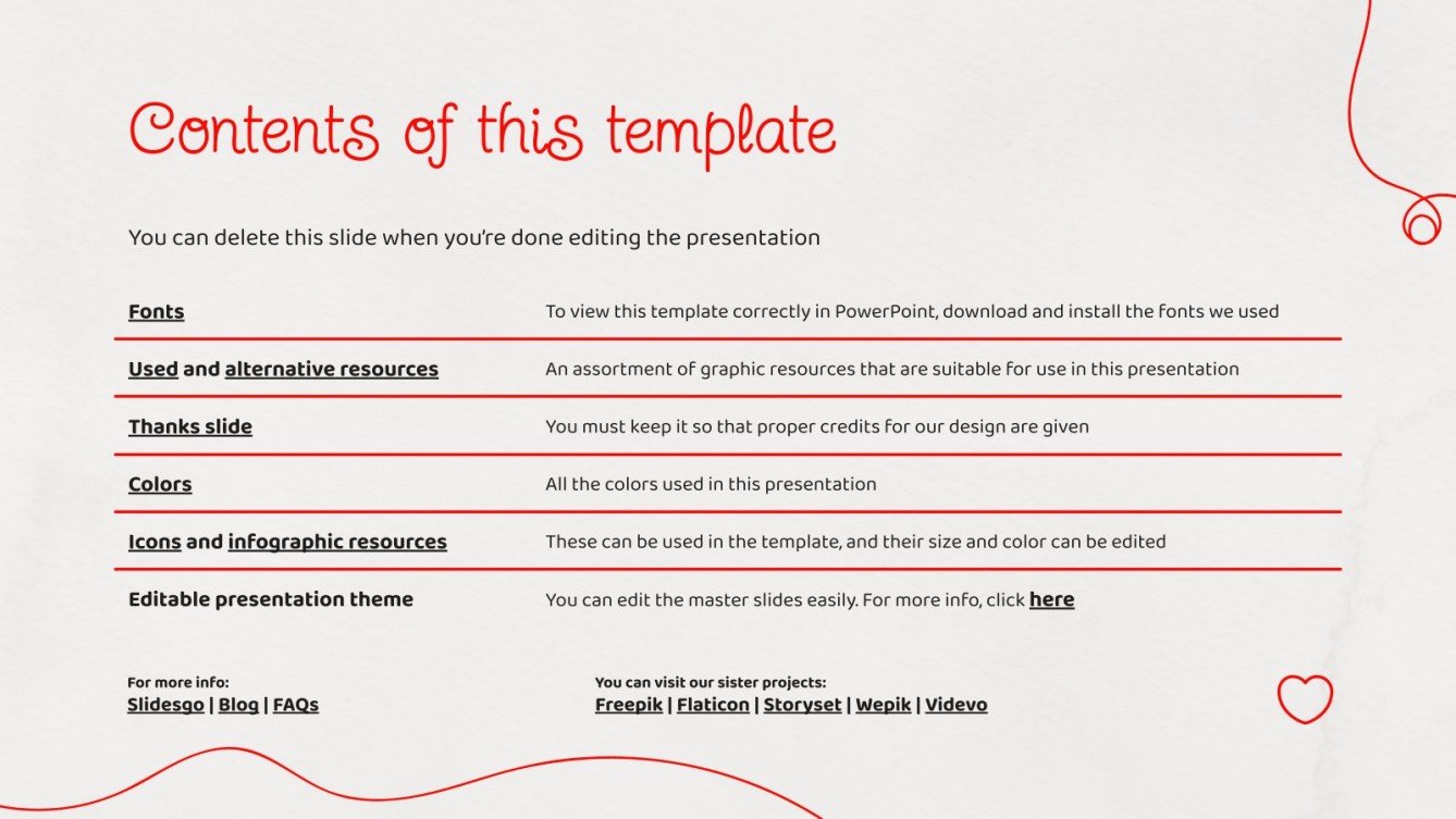 Red String Legend | Google Slides & PowerPoint