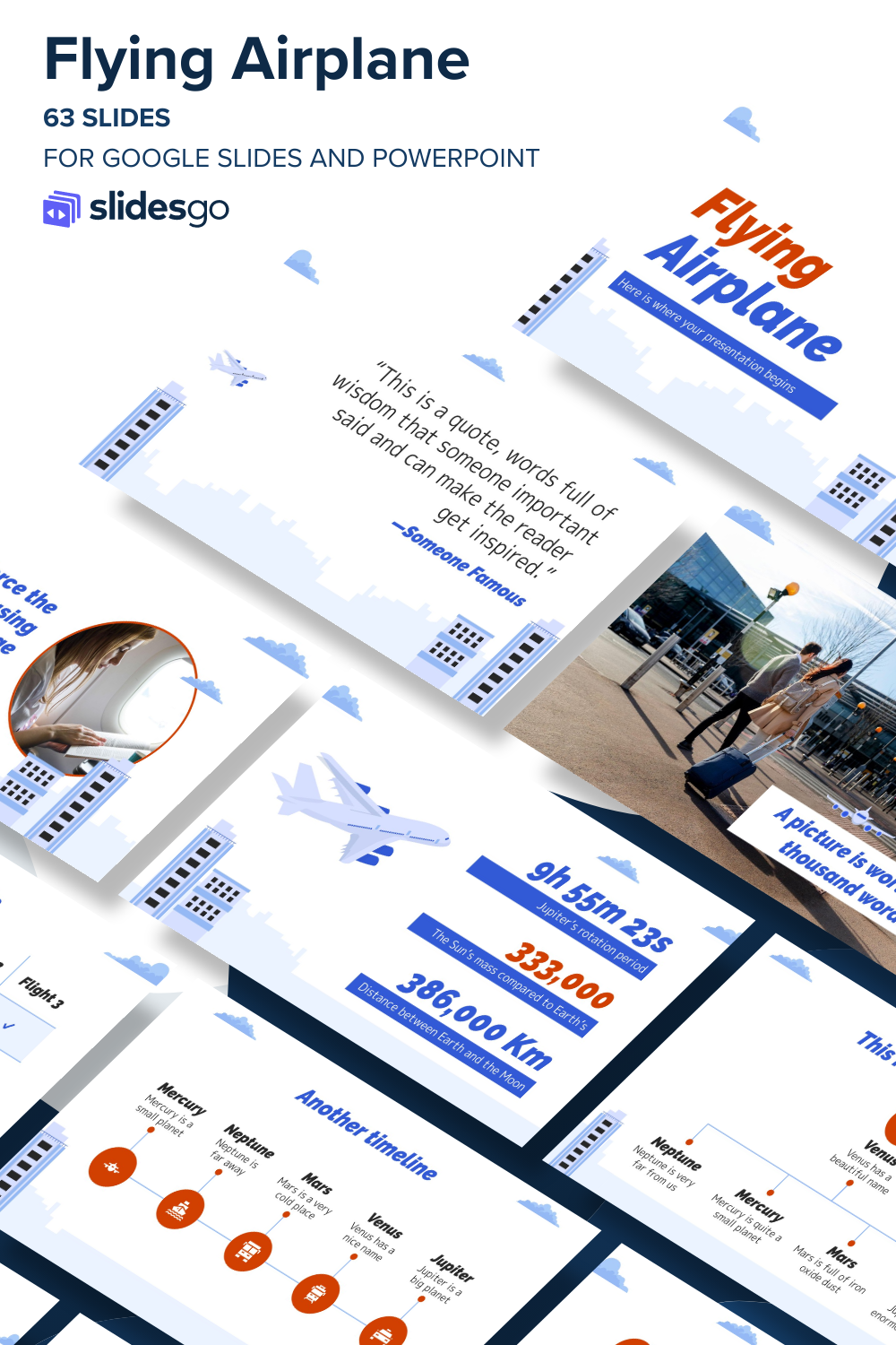Flying Airplane | Google Slides & PowerPoint template