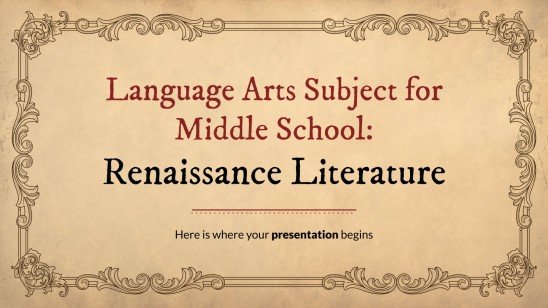 Free templates about Renaissance for Google Slides & PPT