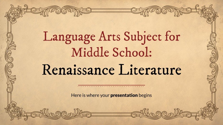 Free templates about Renaissance for Google Slides & PPT