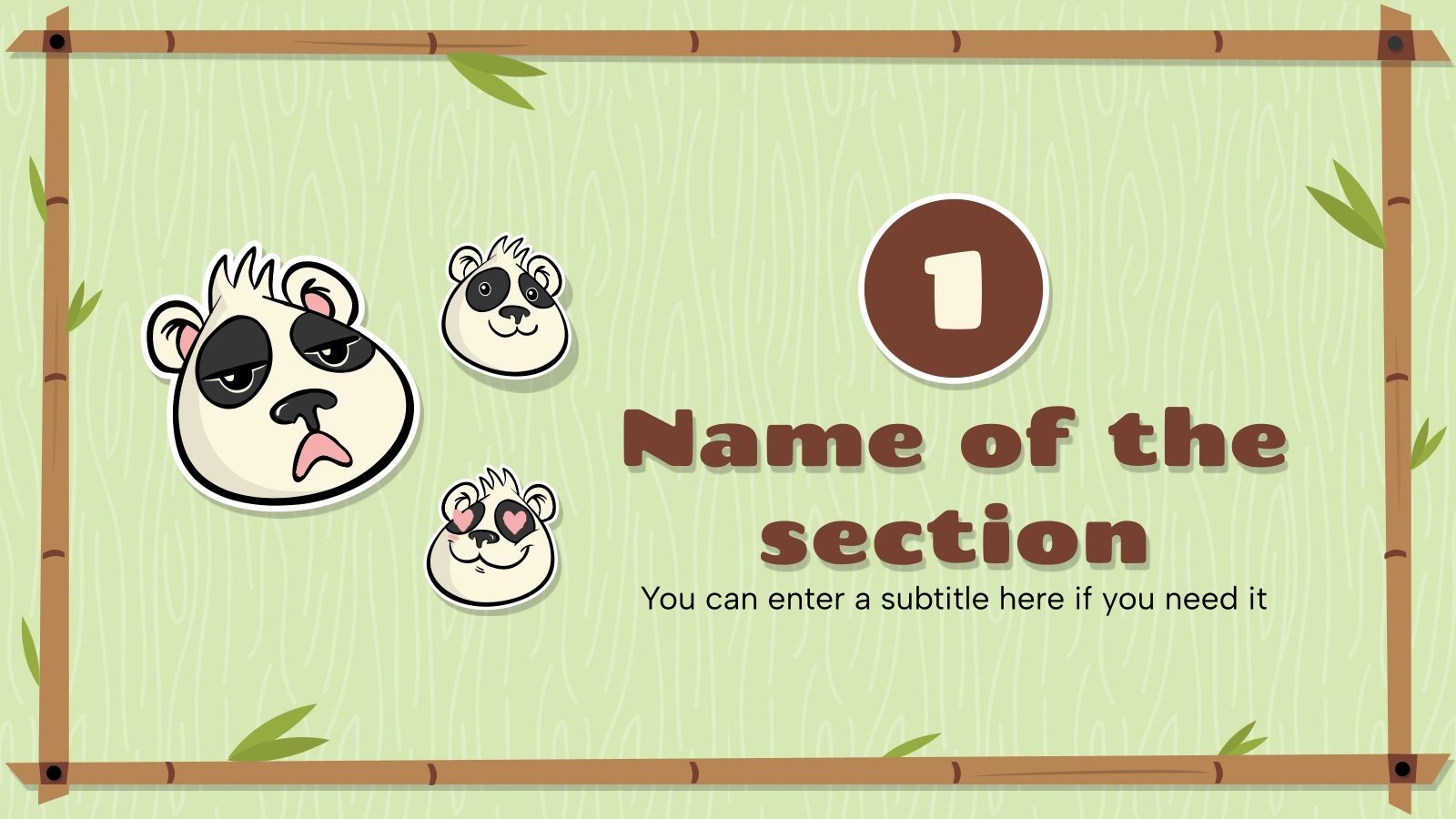 Panda Minitheme | Google Slides & PowerPoint