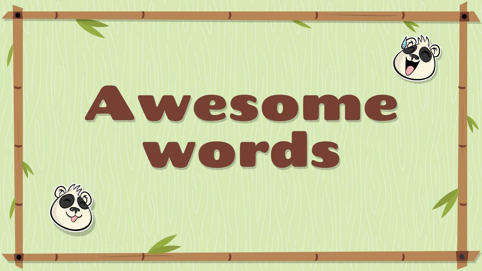 Panda Minitheme | Google Slides & PowerPoint