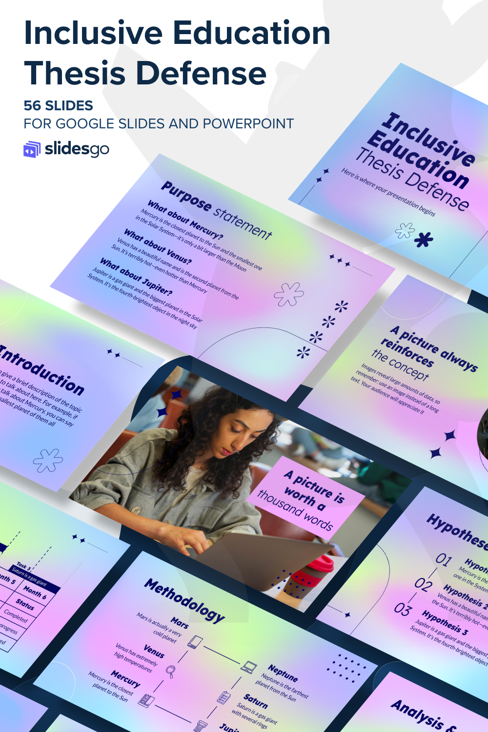 Inclusive Education Thesis Defense | Google Slides & PPT