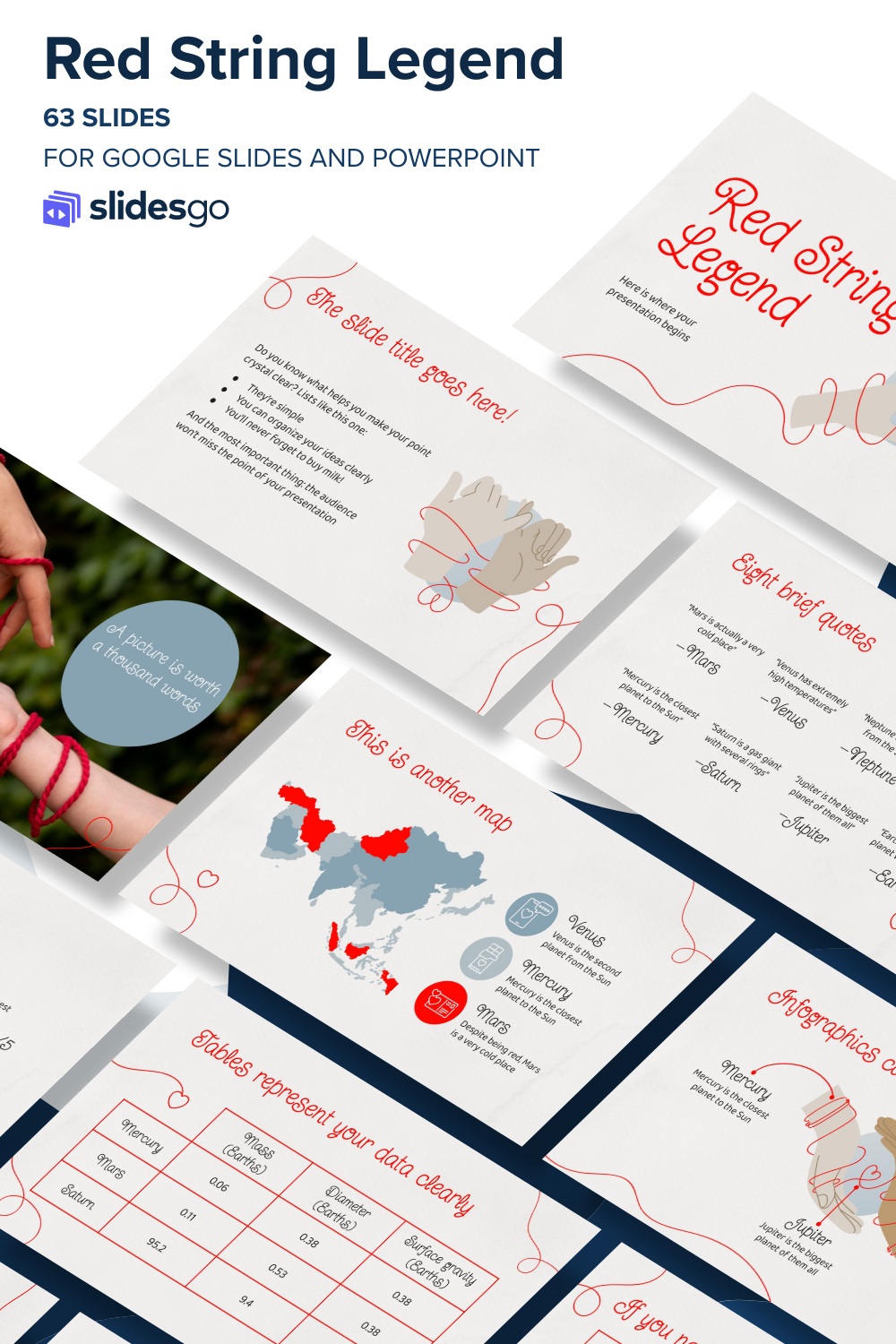Red String Legend | Google Slides & PowerPoint