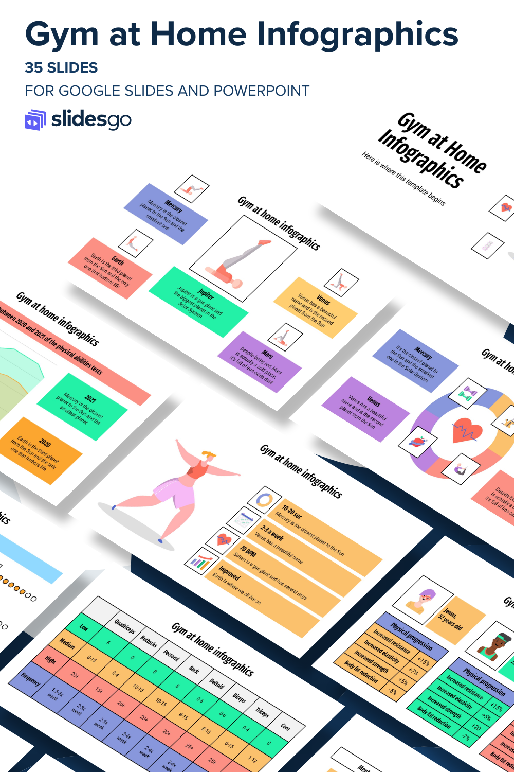Gym at Home Infographics | Google Slides & PowerPoint