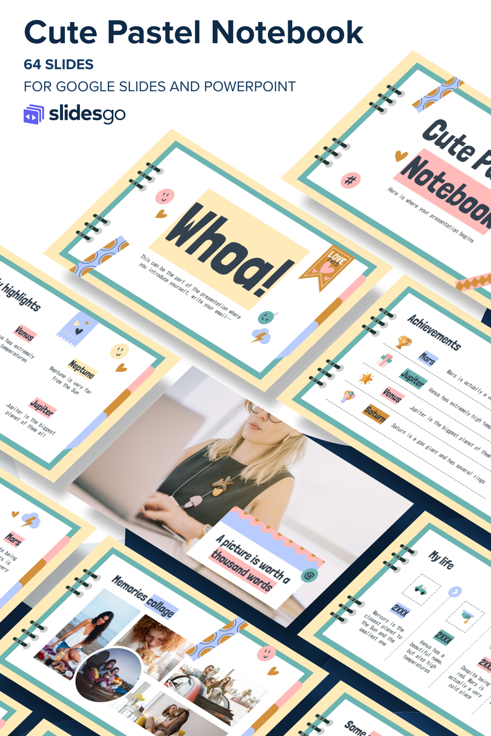 Cute Pastel Notebook | Google Slides & PowerPoint