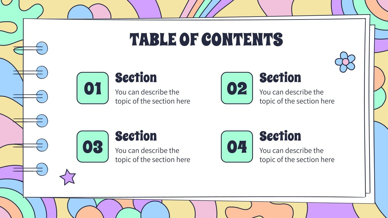 Rainbow Pastel Notebook | Google Slides & PowerPoint