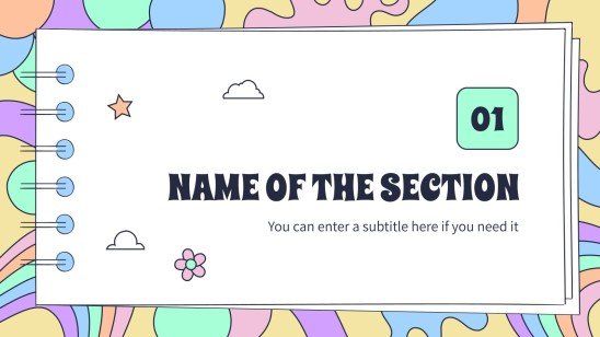 Rainbow Pastel Notebook | Google Slides & PowerPoint