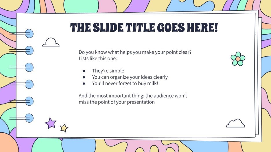 Rainbow Pastel Notebook | Google Slides & PowerPoint