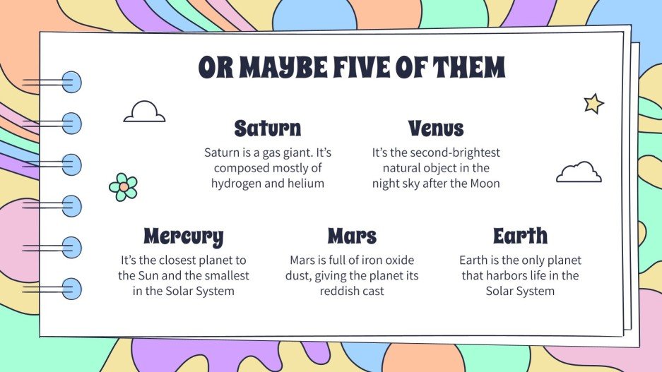 Rainbow Pastel Notebook | Google Slides & PowerPoint