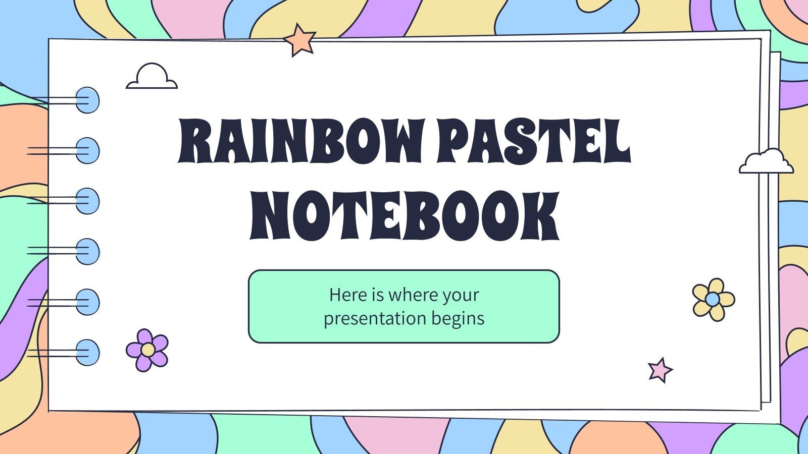Free rainbow style Google Slides and PPT templates