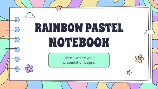 Free rainbow style Google Slides and PPT templates