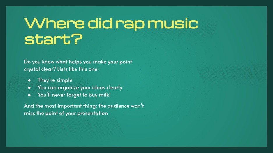 Language Arts Subject for Middle School: Rap Music