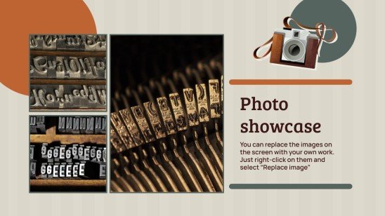 Typewriter Style Portfolio | Google Slides & PowerPoint