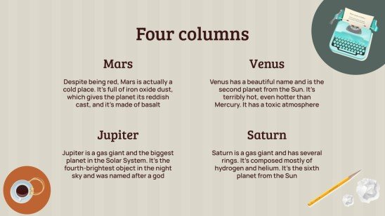 Typewriter Style Portfolio | Google Slides & PowerPoint