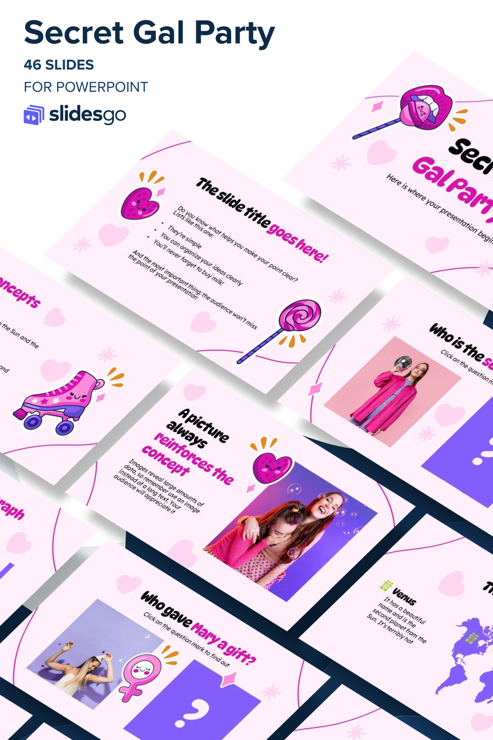 Secret Gal Party | PowerPoint template