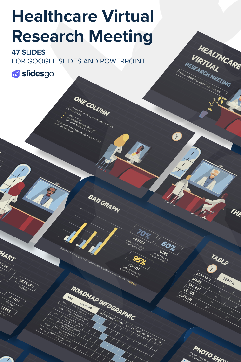 Healthcare Virtual Research Meeting | Google Slides & PPT