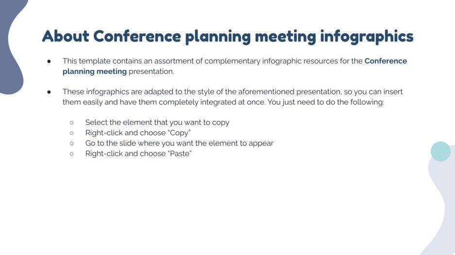 Conference Planning Meeting Infographics | Google Slides