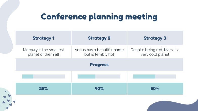 Conference Planning Meeting Infographics | Google Slides