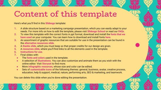 Thai Style Restaurant MK Campaign | Google Slides & PowerPoint