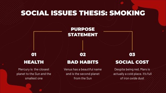 Social Issues Thesis: Smoking Infographics | Google Slides
