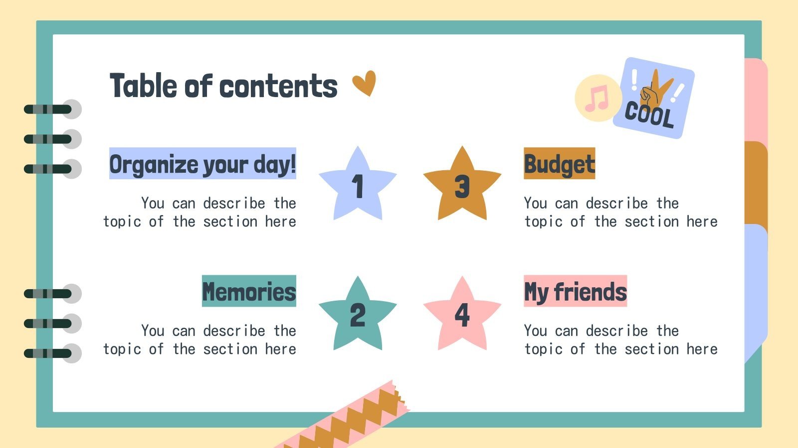 Cute Pastel Notebook | Google Slides & PowerPoint