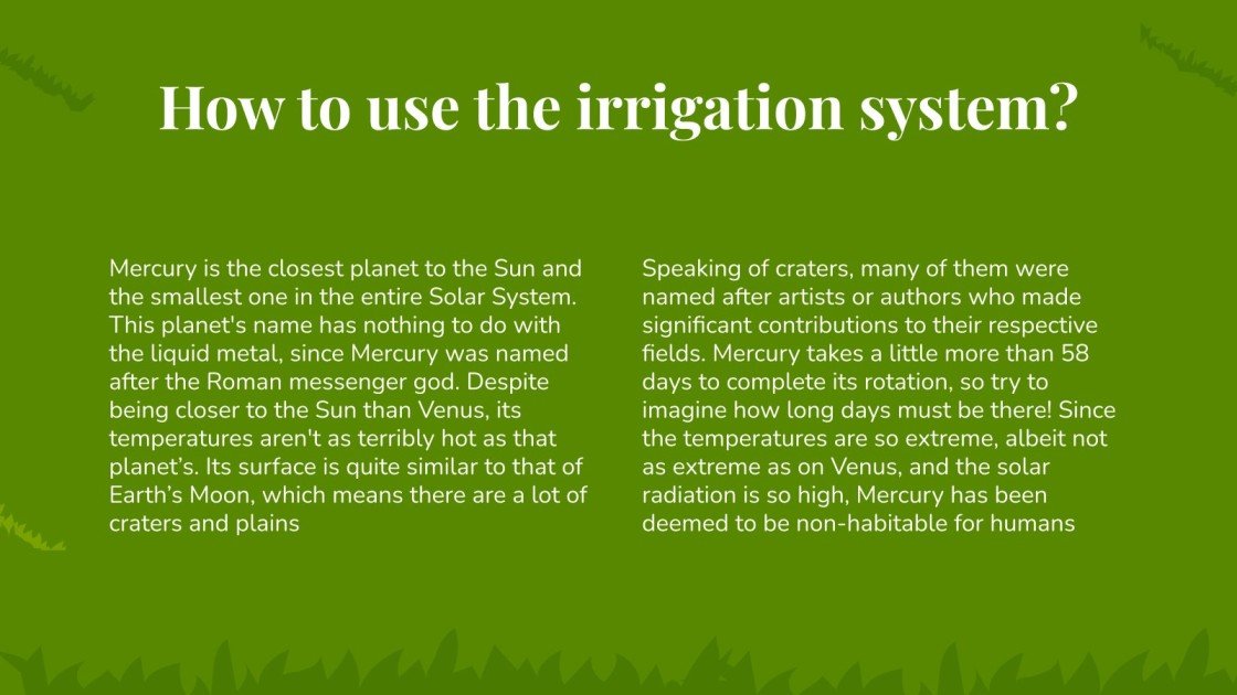 Irrigation Systems | Google Slides & PowerPoint