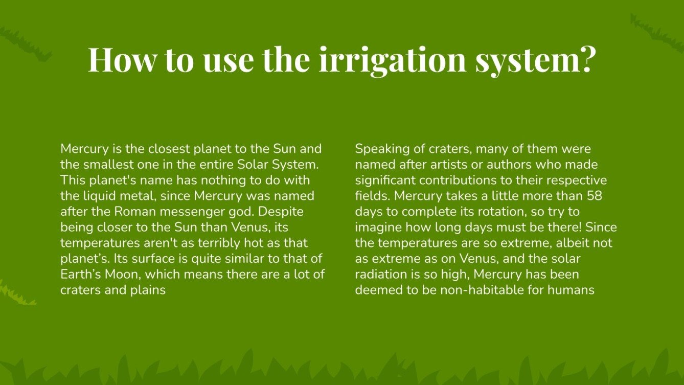 Irrigation Systems | Google Slides & PowerPoint