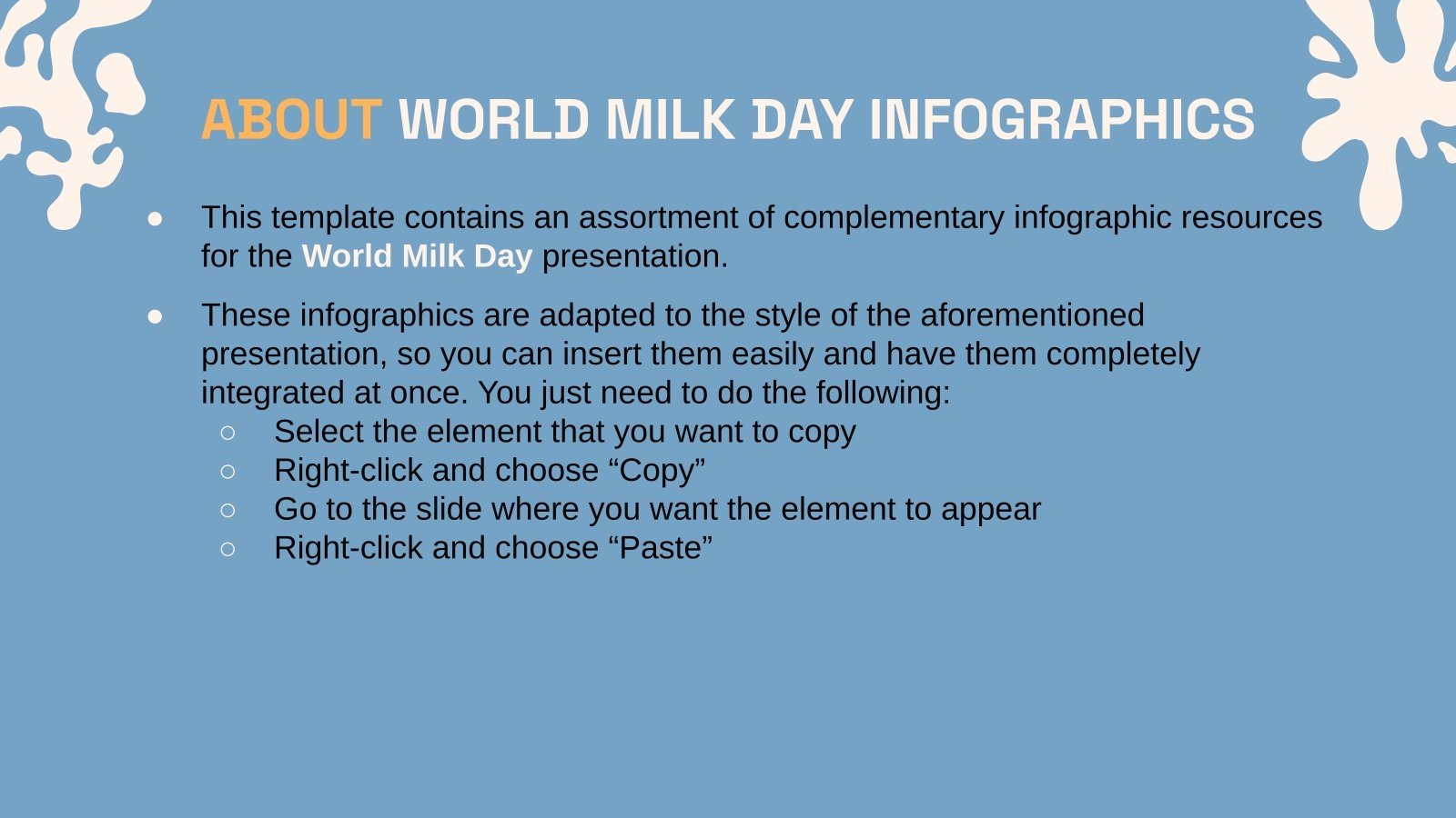 World Milk Day Infographics | Google Slides and PowerPoint