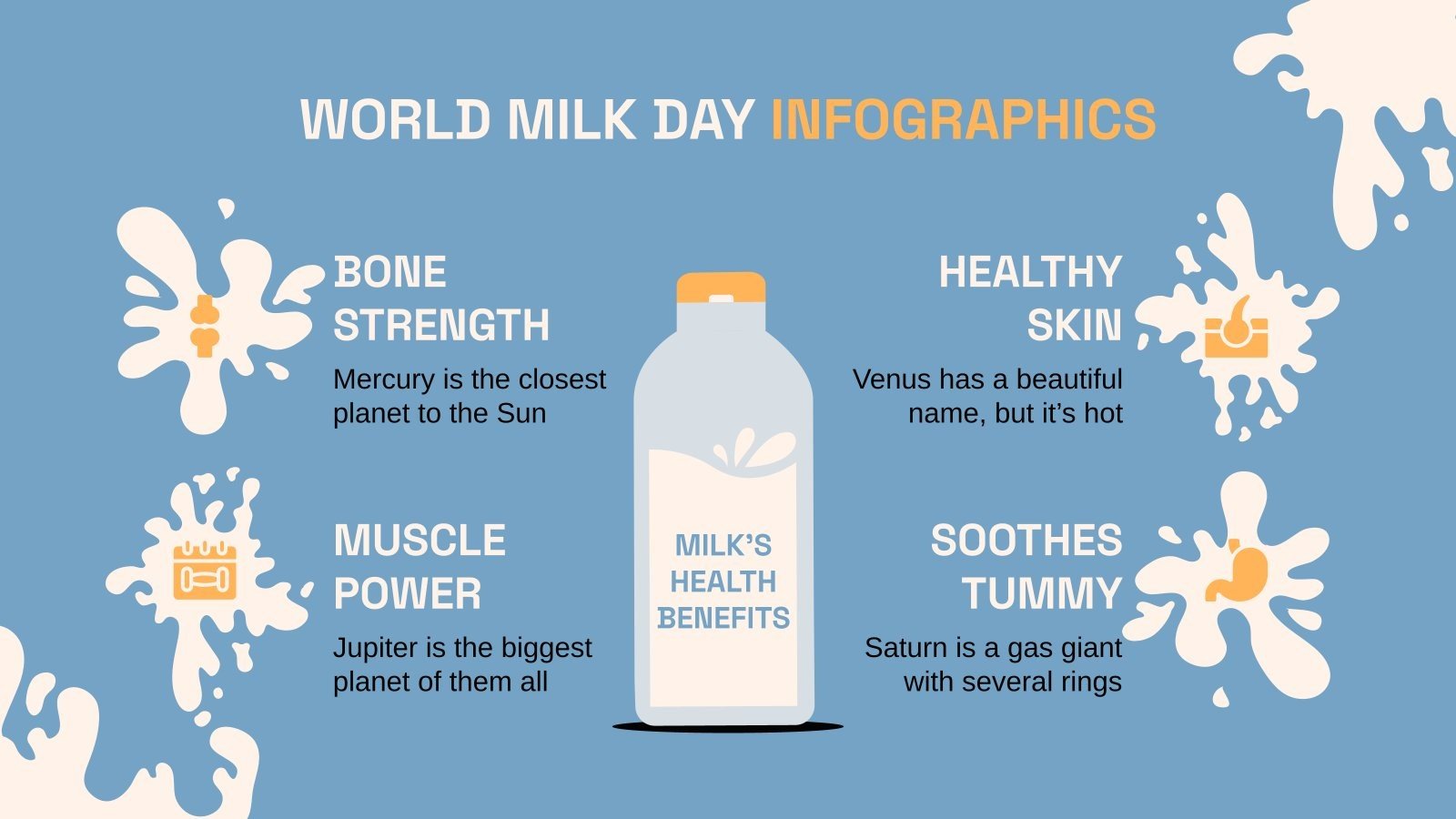 World Milk Day Infographics | Google Slides and PowerPoint