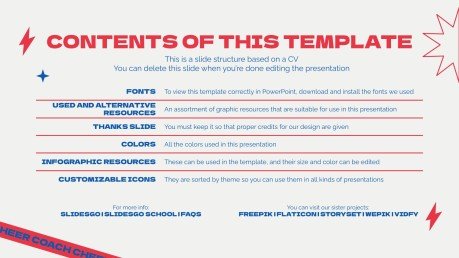 Cheer Coach Professional Resume | Google Slides & PowerPoint