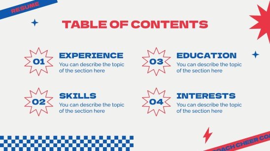 Cheer Coach Professional Resume | Google Slides & PowerPoint