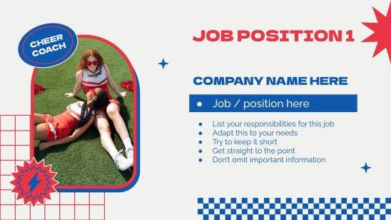 Cheer Coach Professional Resume | Google Slides & PowerPoint