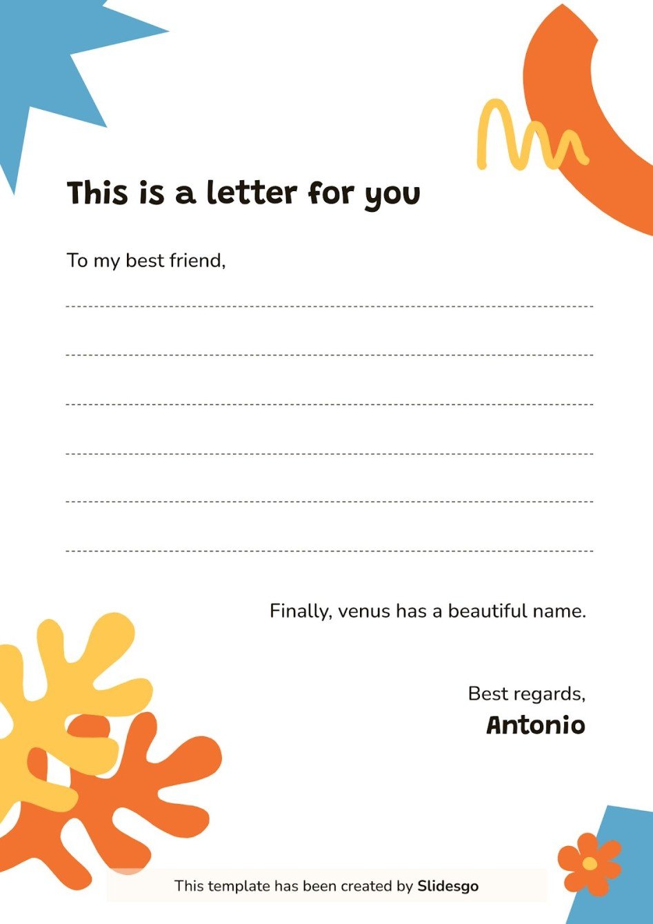 Letters Template for Middle Schoolers | Google Slides & PPT