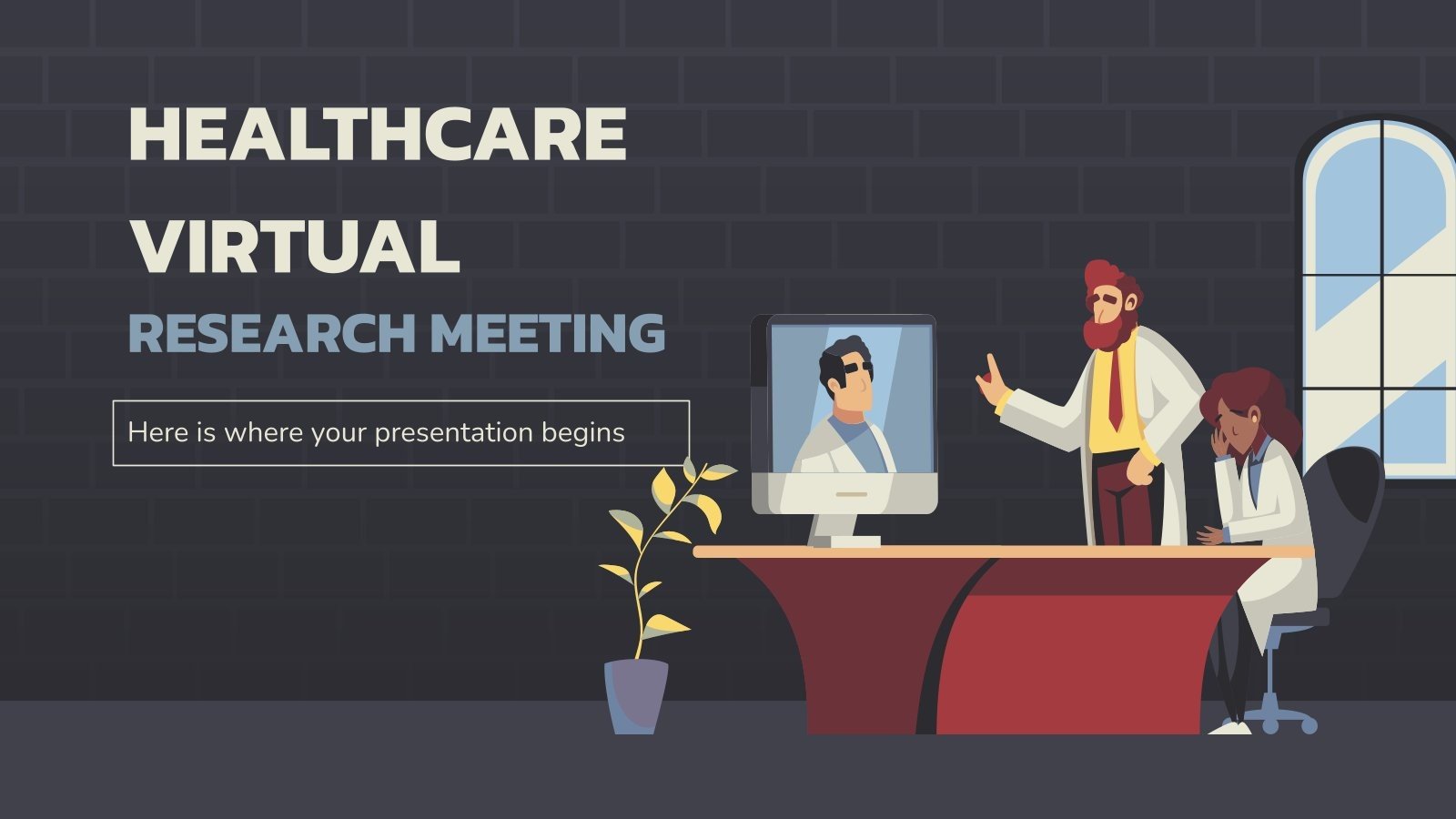 Healthcare Virtual Research Meeting | Google Slides & PPT