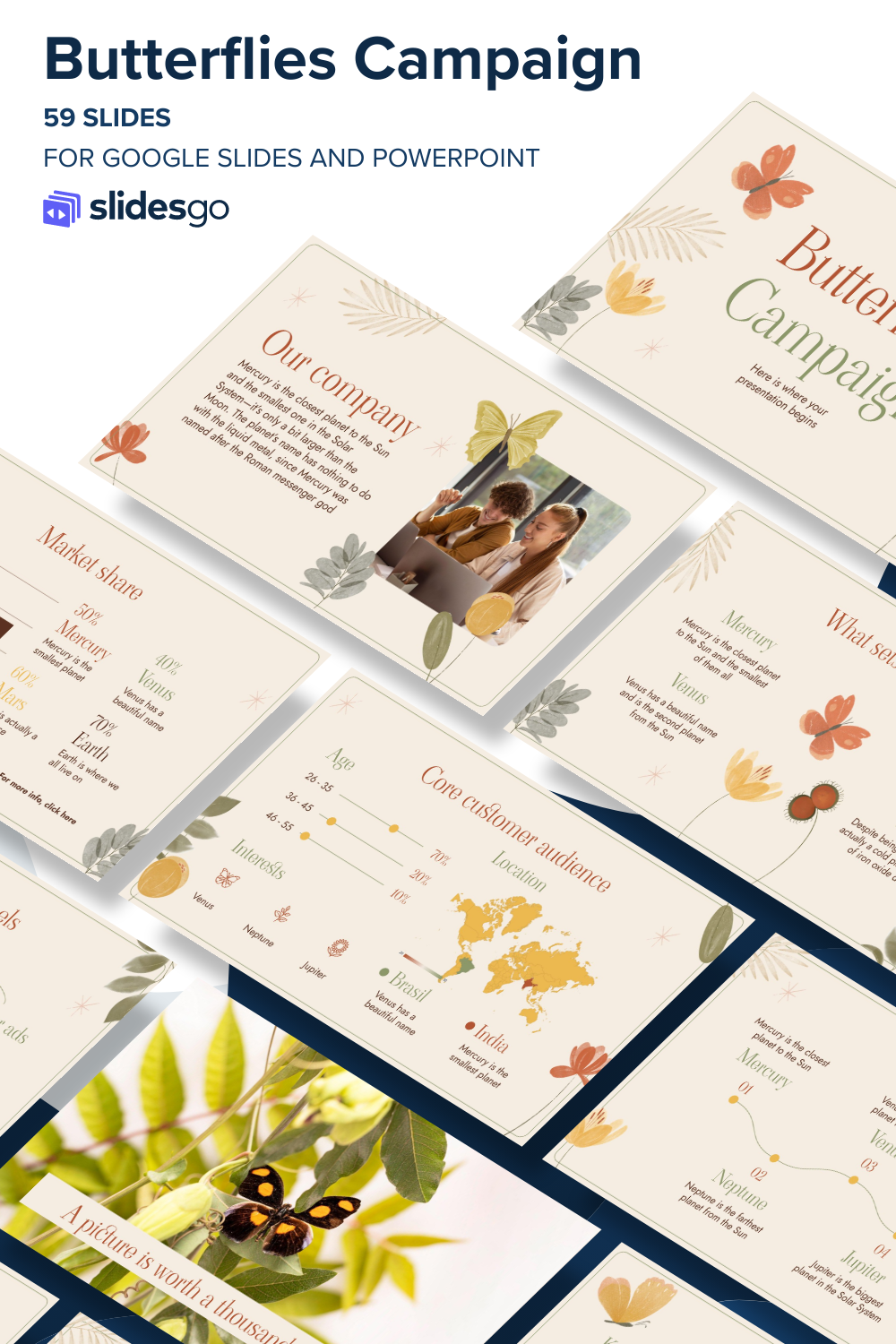Butterflies Campaign | Google Slides & PPT