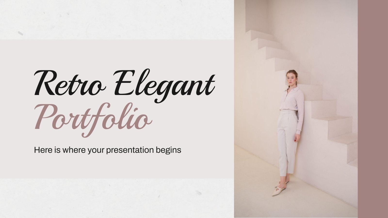 Portfólio retrô elegante | Google Slides e PowerPoint