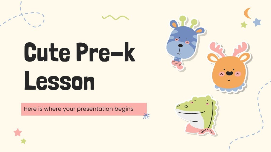 Cute Pre-K Lesson | Google Slides & PowerPoint
