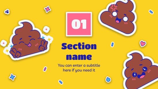 똥 이모티콘 미니테마 | Google Slides and PowerPoint template