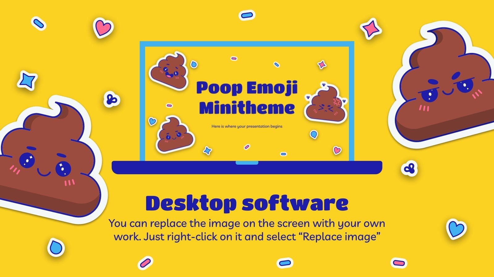 Minitema del emoji de la caca | Google Slides y PowerPoint