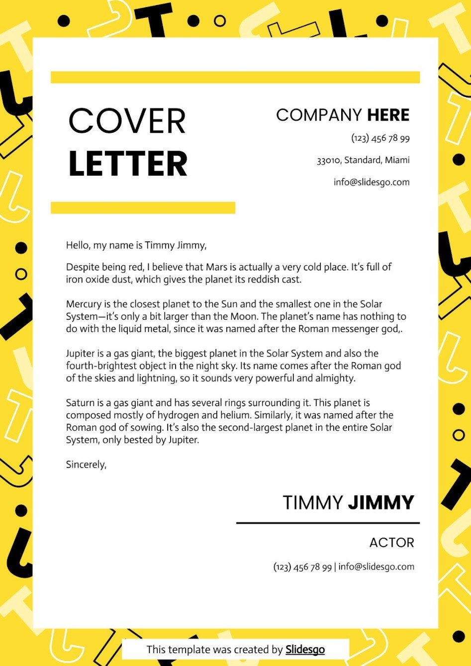 Actor CV | Google Slides & PowerPoint