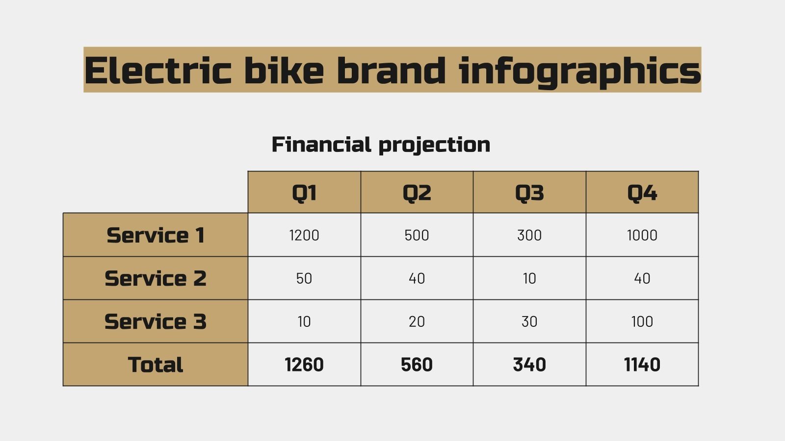 Electric Bike Brand Business Plan Infographics
