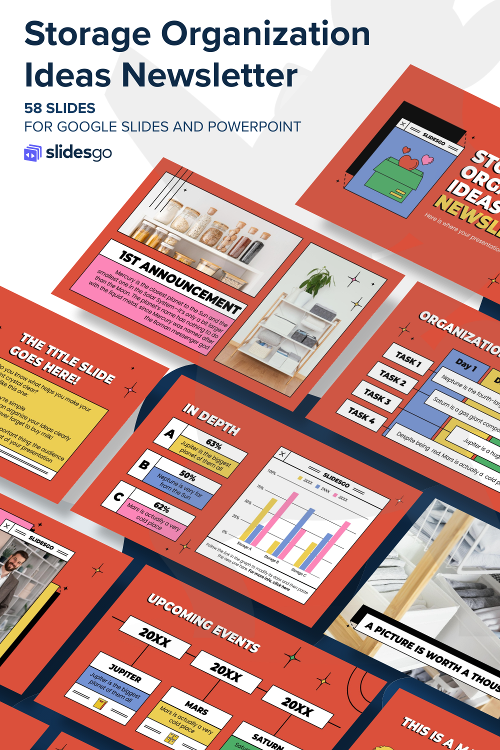 Storage Organization Ideas Newsletter | Google Slides & PPT