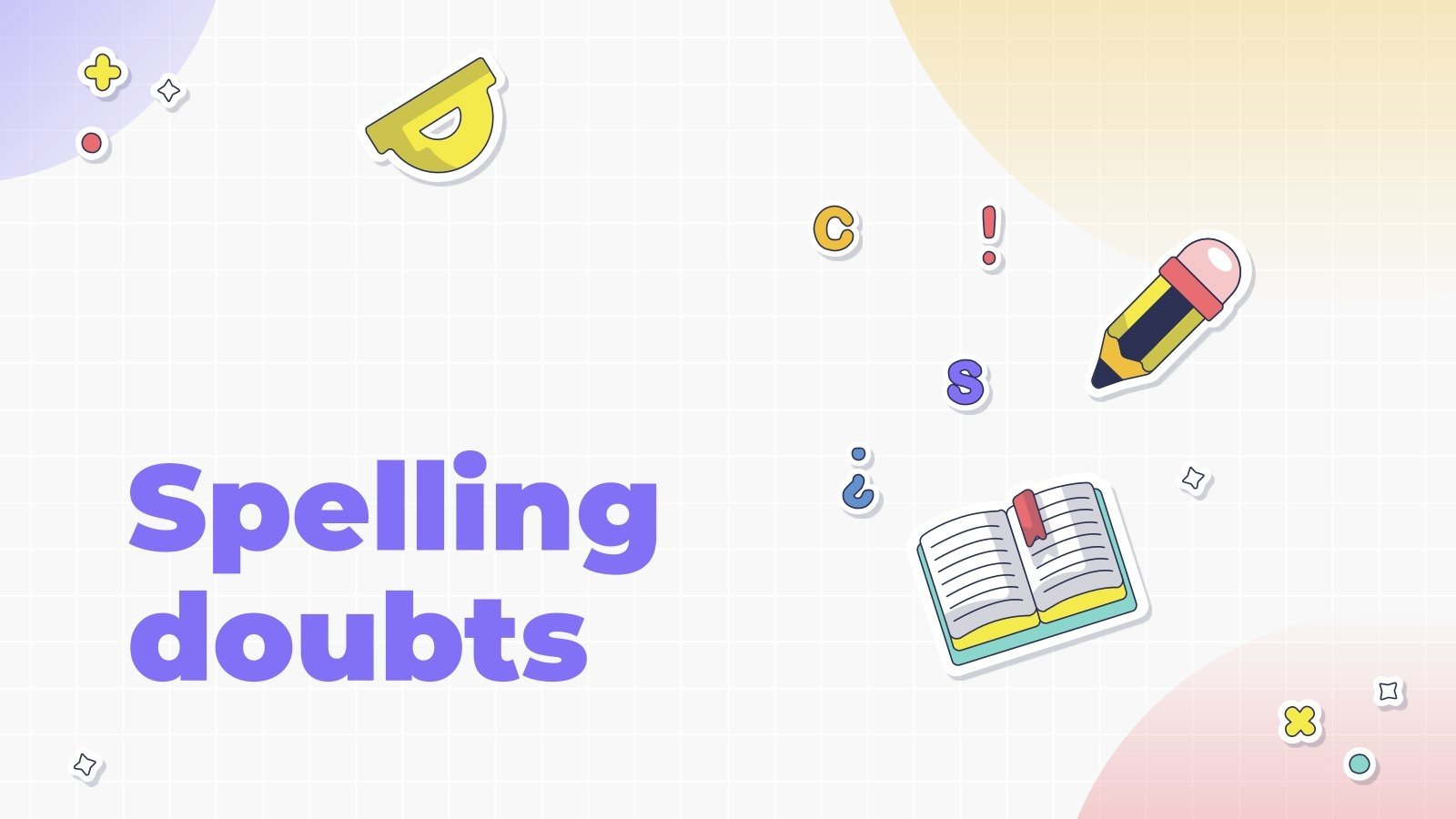 Language Arts Subject for Middle School: Spelling Doubts