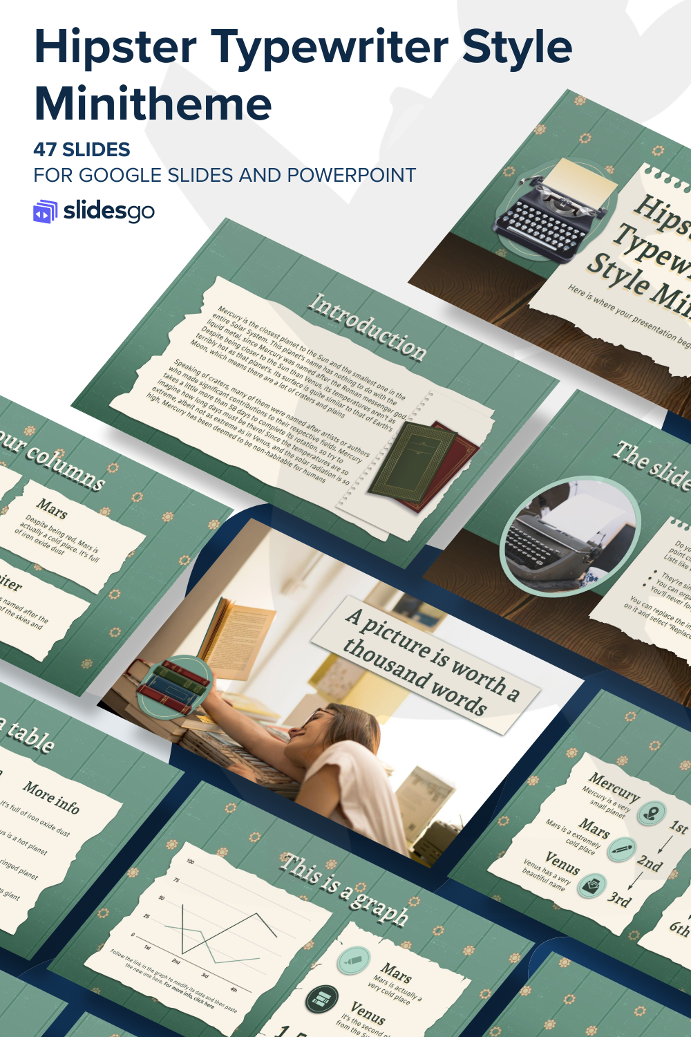 Hipster Typewriter Style Minitheme | Google Slides & PPT