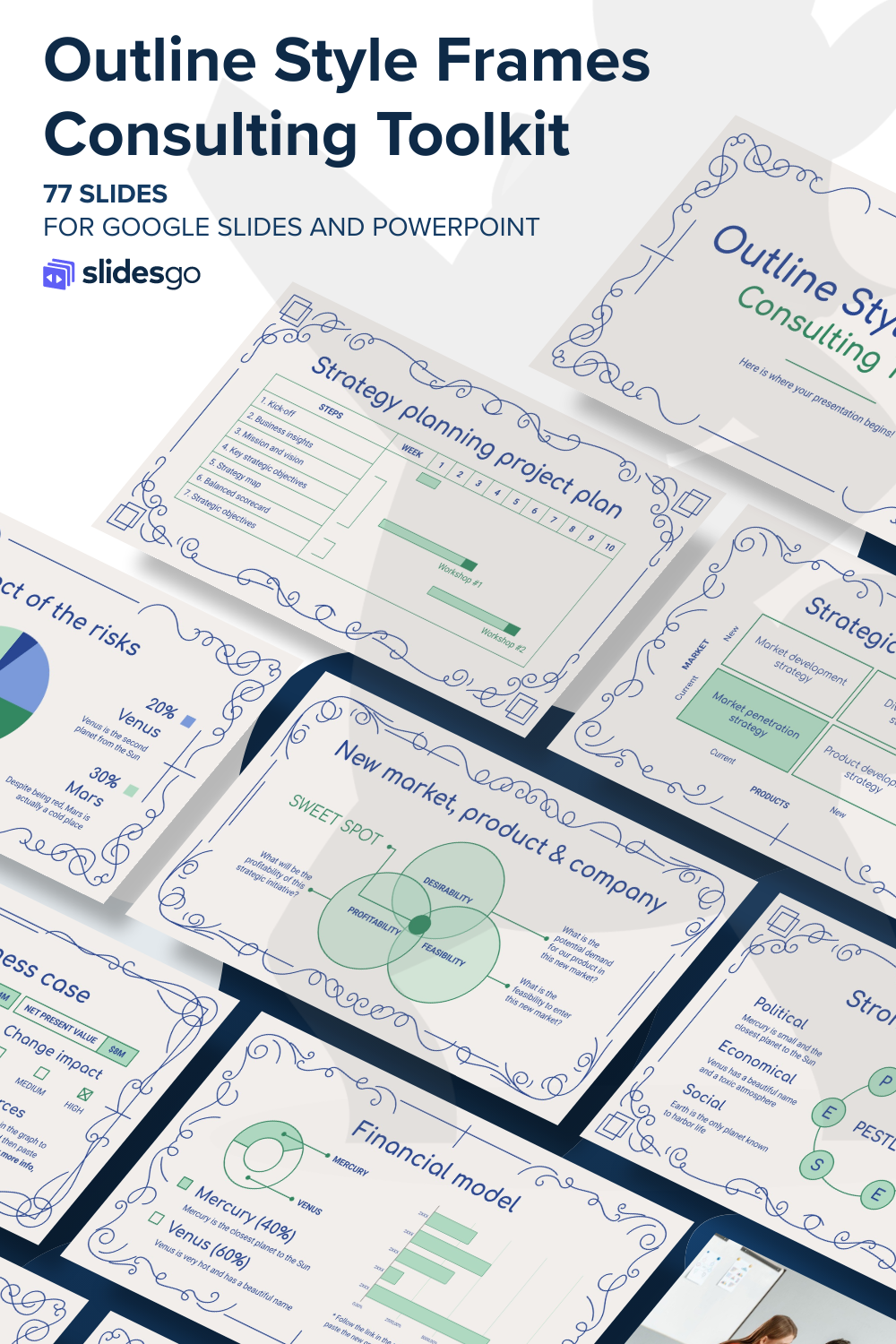 Outline Style Frames Consulting Toolkit | Google Slides