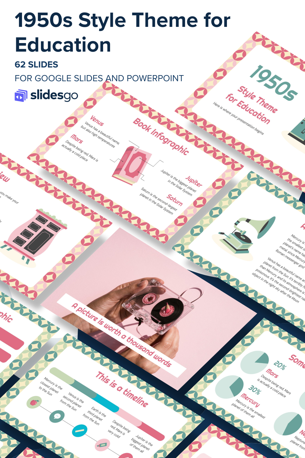 1950s Style Theme for Education | Google Slides & PowerPoint