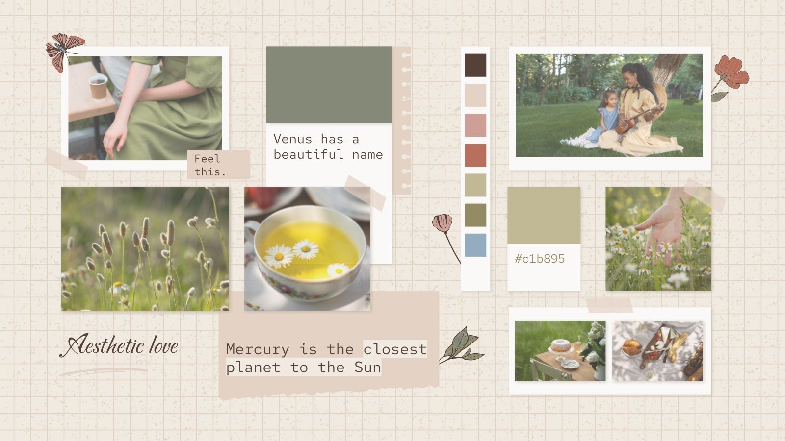 Cottagecore Aesthetic Mood Board | Google Slides & PPT