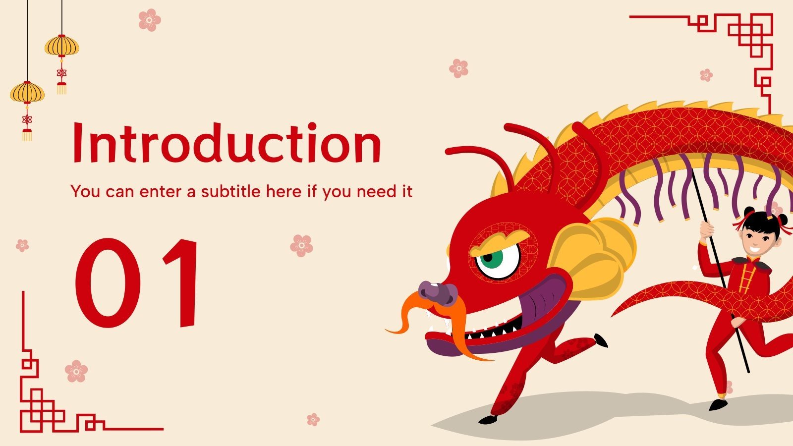 Chinese Folklore: Dragon Dance | Google Slides & PPT